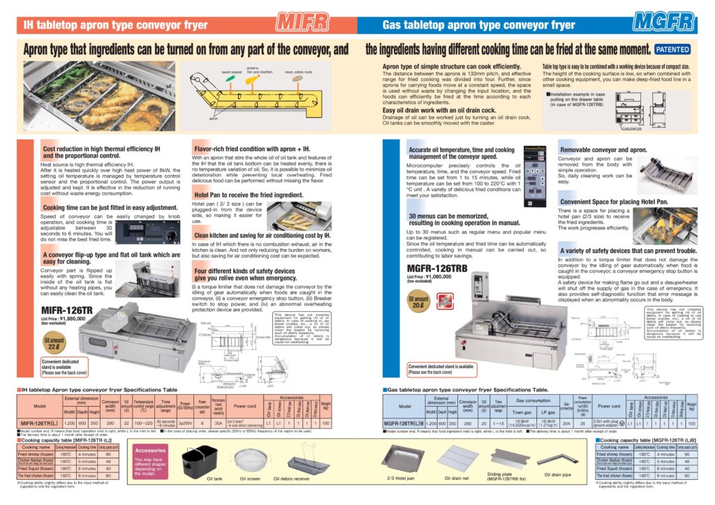MIFR/MGFR Series Gas Fryer Machine | Sanseidou