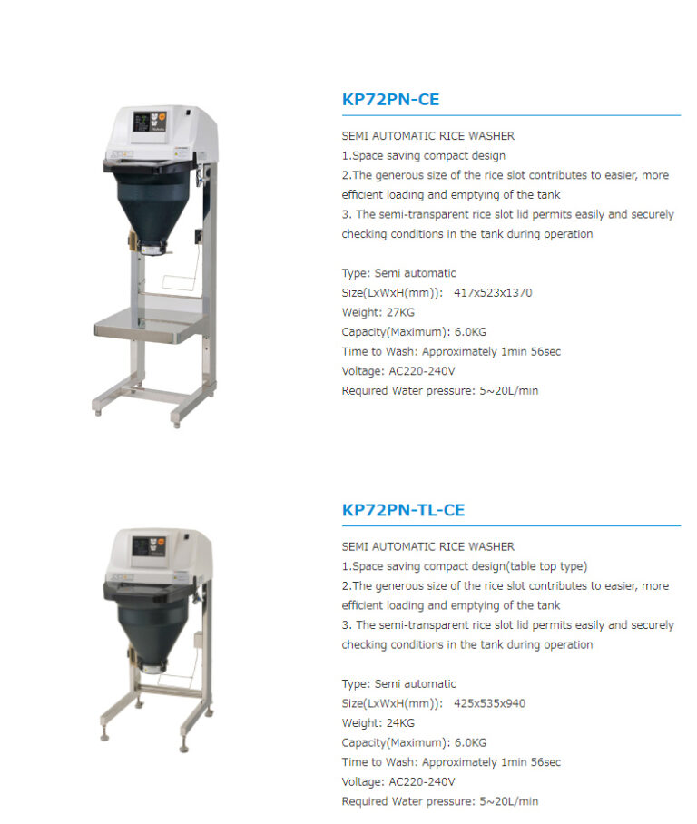 KP72PN-TL-CE Rice Washing Machine (Rice Washer)(Rice Washing Robot ...