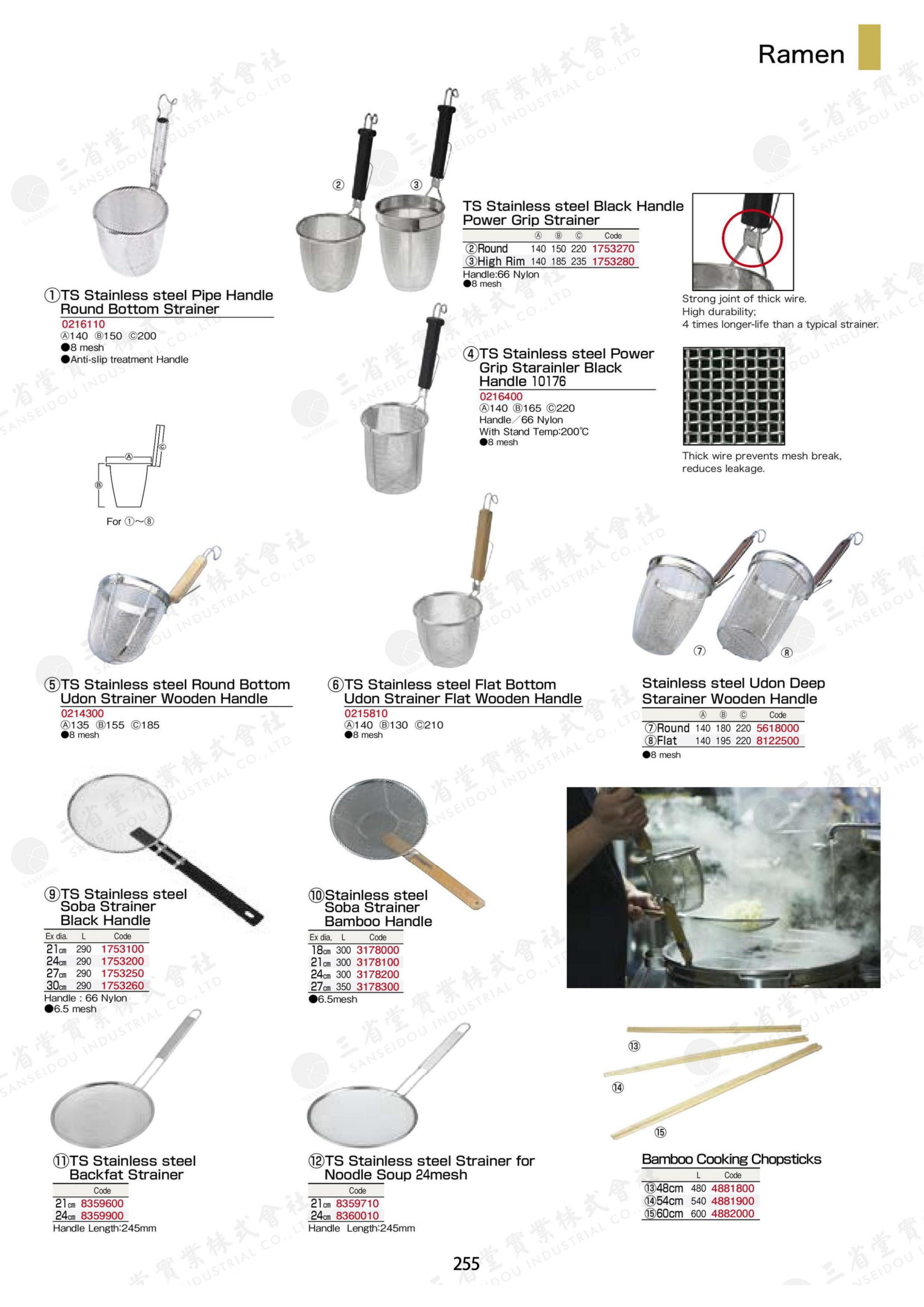 TS Stainless steel Pipe Handle Round Bottom Strainer | Guangzhou ...